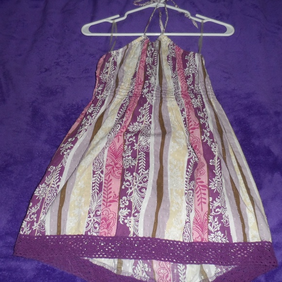 Arizona Jean Company | Tops | Purple Print Halter Top | Poshmark